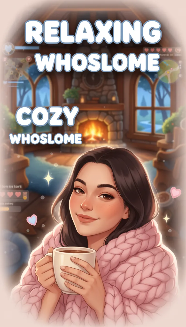 Relaxing Cozy Gaming Thumbnail for Streamers | Design Templates