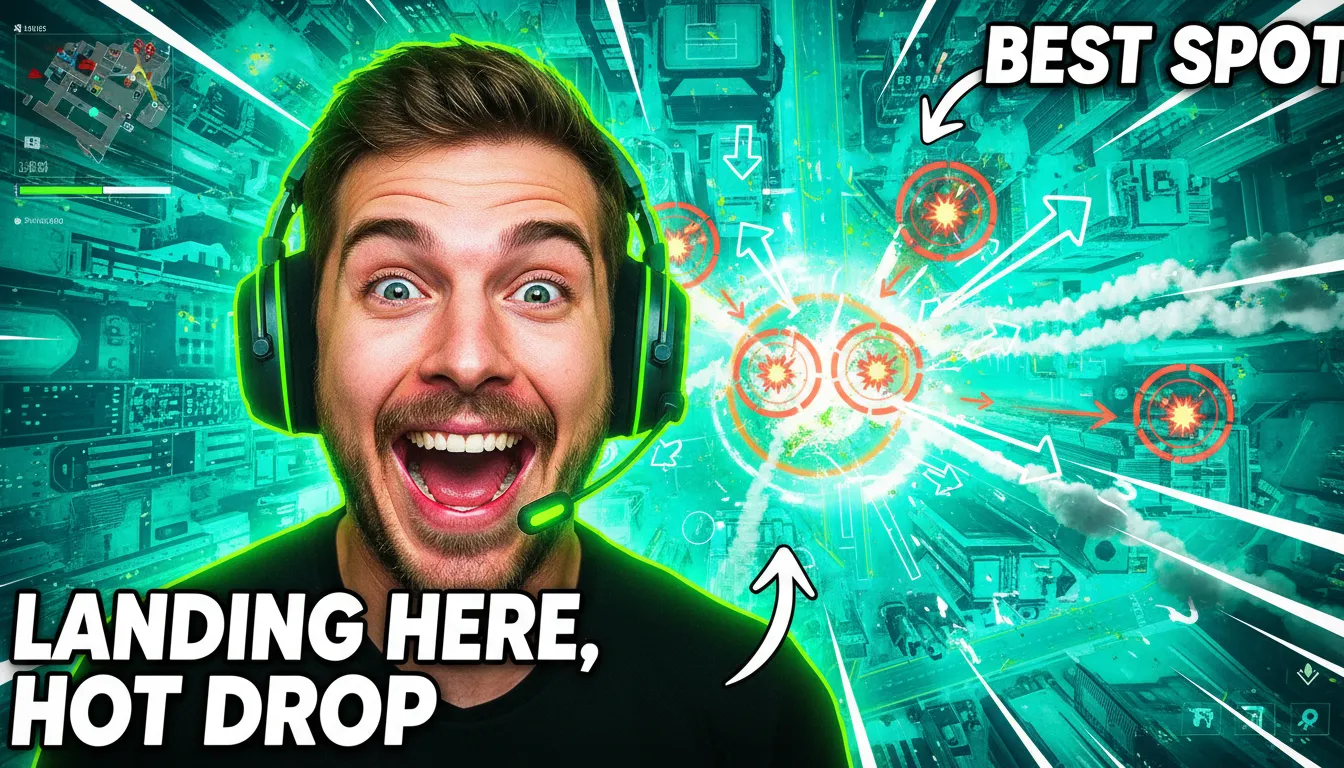 Exciting Neon Gaming Thumbnail for Hot Drop Action | Design Templates