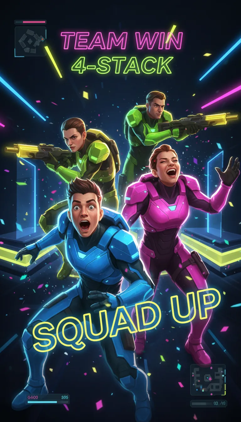 Vibrant Gaming Thumbnail for Team Victory Neon Action | Design Templates
