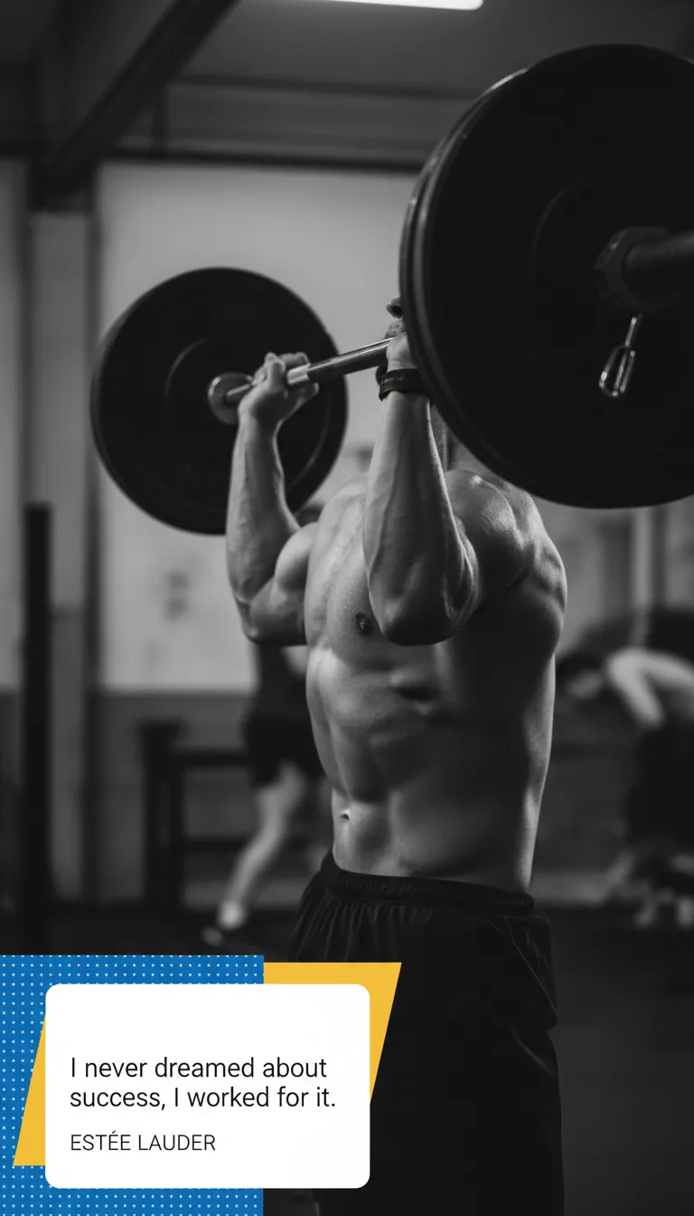 Inspirational Gym Scene with Athlete and Motivational Quote | Design ...