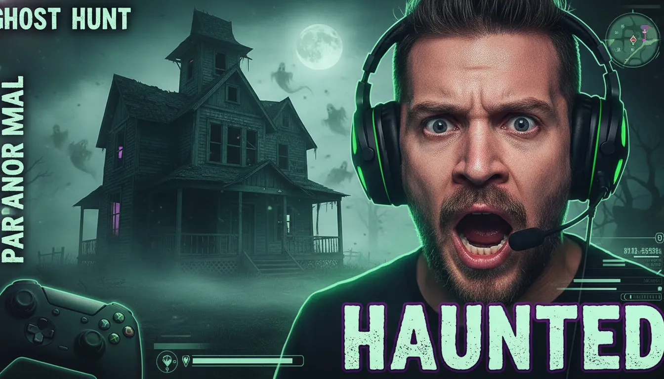 Intense Haunted House Gaming Thumbnail with Spooky Streamer Vibes ...