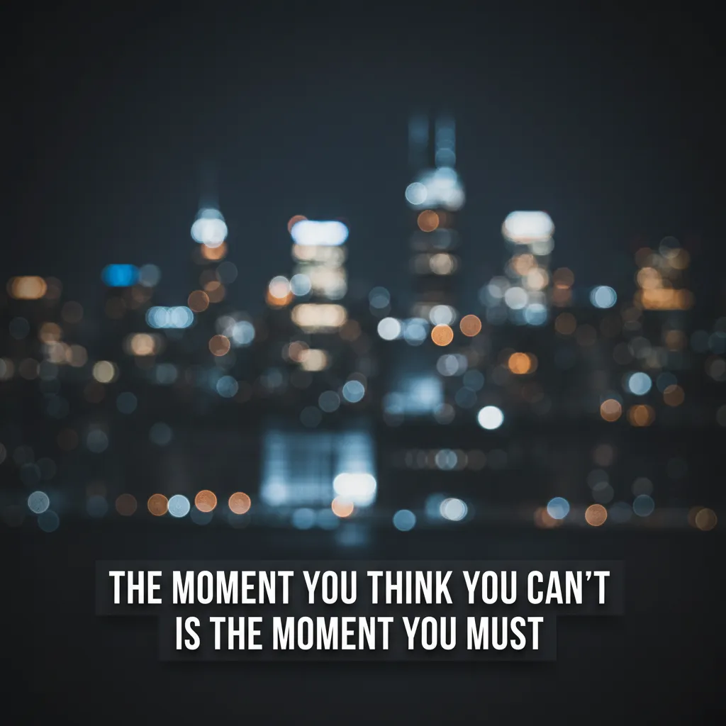 Inspirational City Night Skyline with Bold Motivational Quote | Design ...