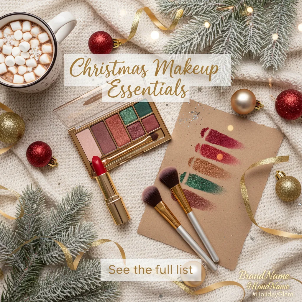 Modern Christmas Makeup Collection Ad | Design Templates
