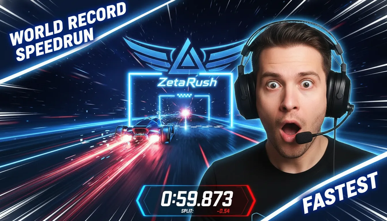 Epic Gaming Speedrun Thumbnail with Neon Action and Streamer | Design ...